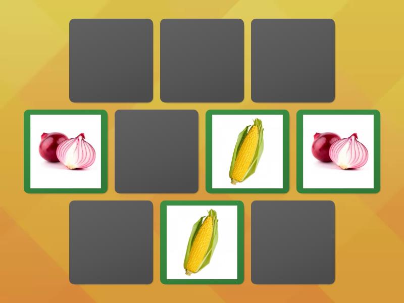VEGETABLES - Matching pairs