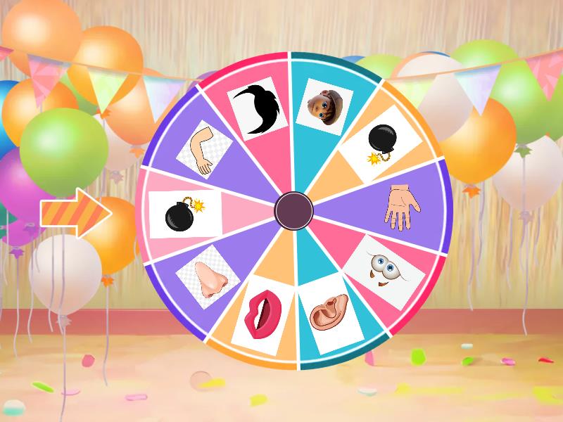Body parts - Spin the wheel