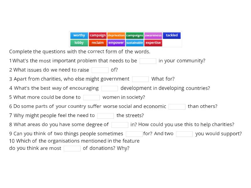 Roadmap B2+ 2B Vocabulary - Completa la oración