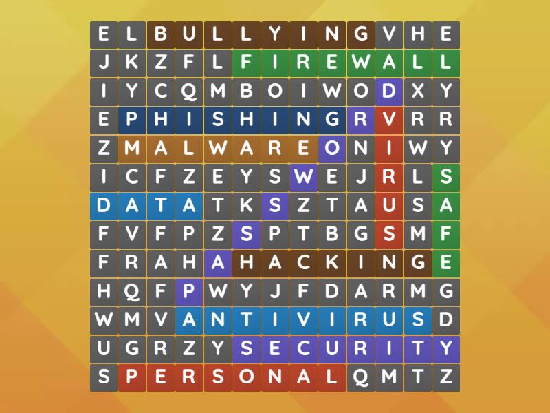 CYBER SECURITY - Wordsearch