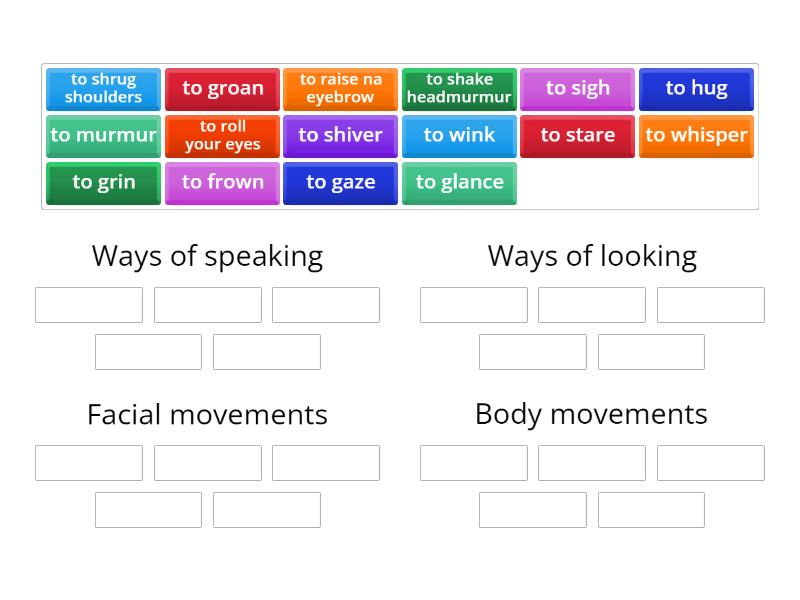 Body language - Group sort