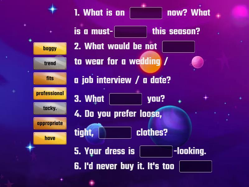 Controlled practice - Complete the sentence