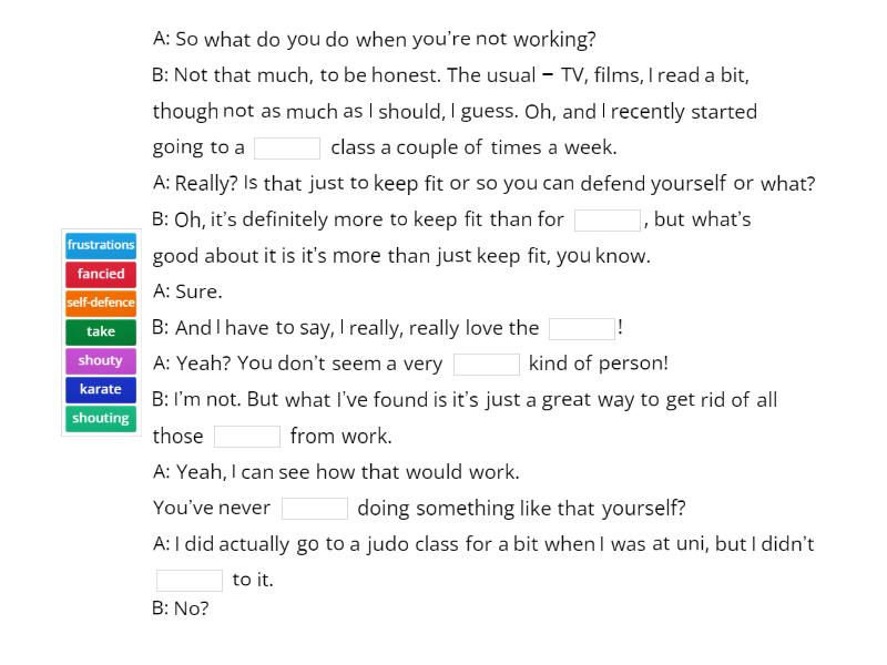 Free time - Roadmap B2 + - Missing word