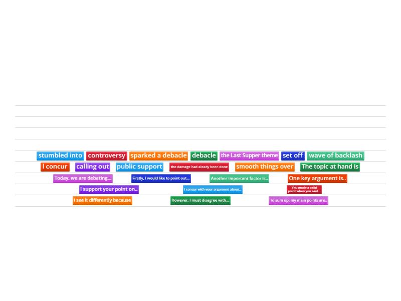 Opening Ceremony - Word magnets