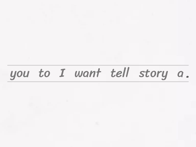 Present simple sentences / story - Unjumble