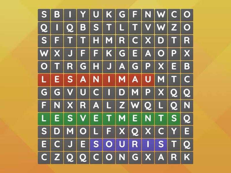 3 french - Wordsearch