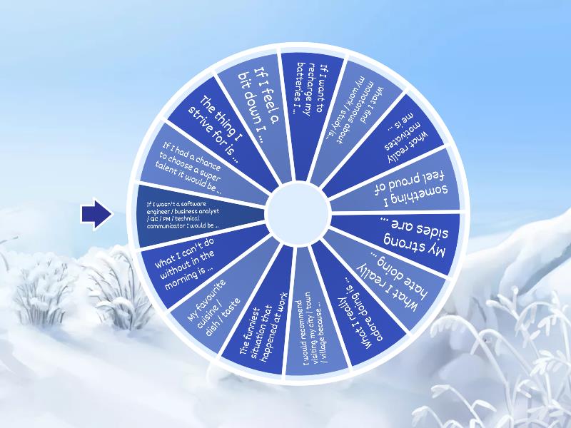 Icebreaker to get to know each other - Spin the wheel