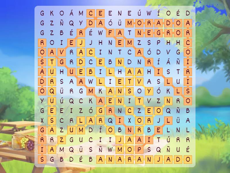 COLORES INSANOS - Sopa de letras