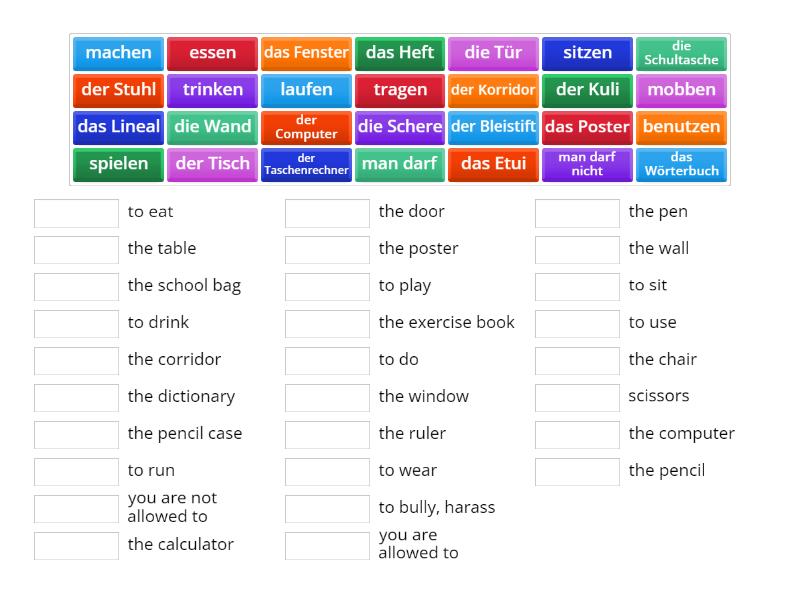im Klassenzimmer - Match up