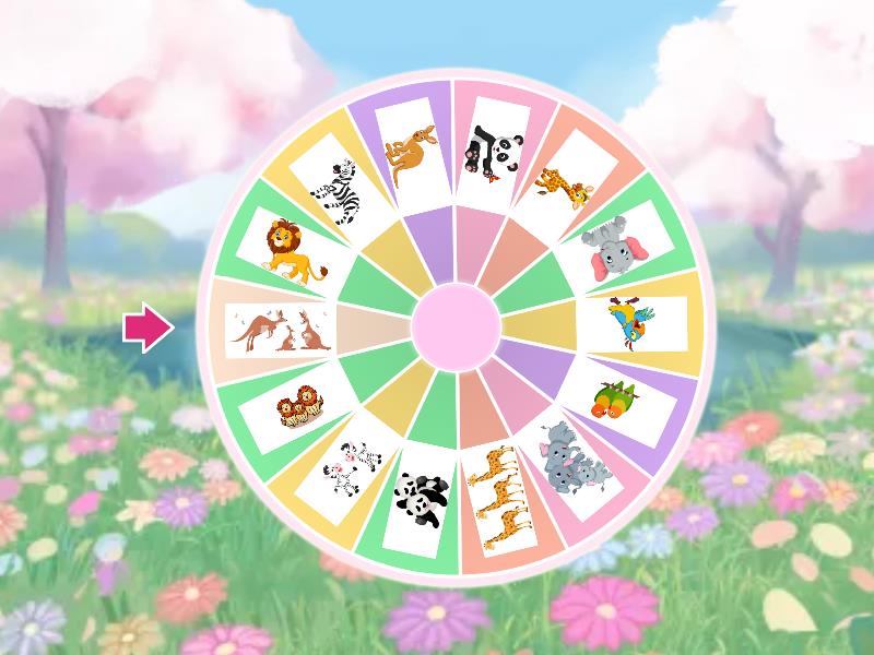 Zoo Animals - Spin the wheel