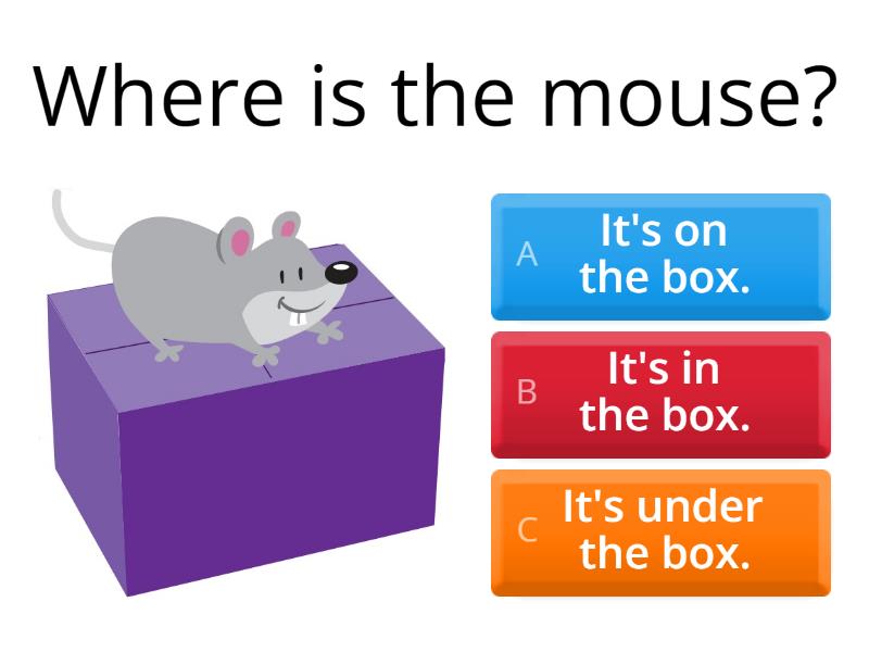Prepositions of place (on/under/in/next to/behind/in front of) - - Quiz