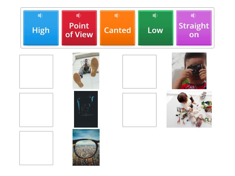 Match the picture to the correct camera angle - Match up