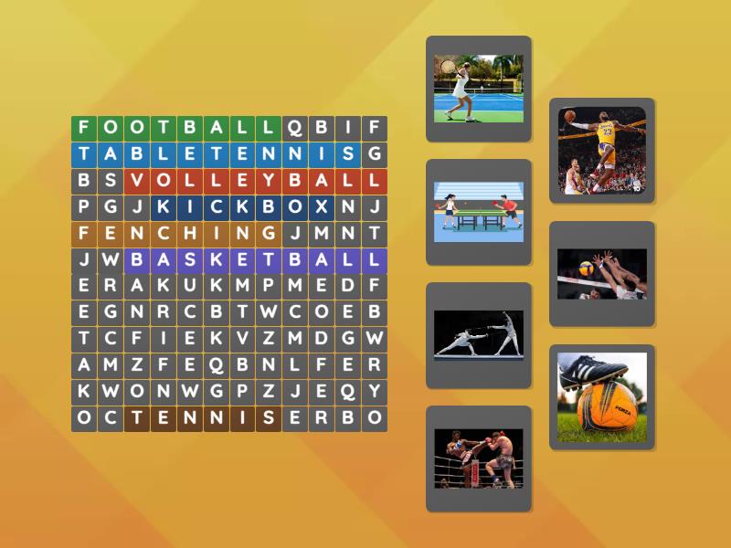 SPORTS - Wordsearch
