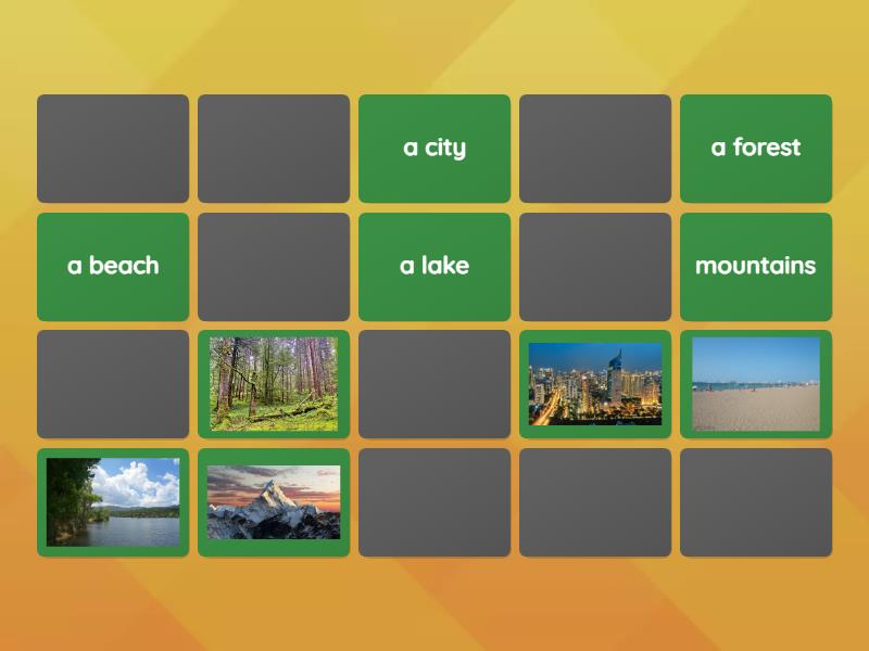 places - Matching pairs