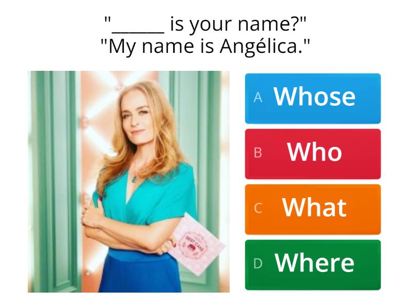 TT1 - Whose, How, Who, Where, What - Cuestionario