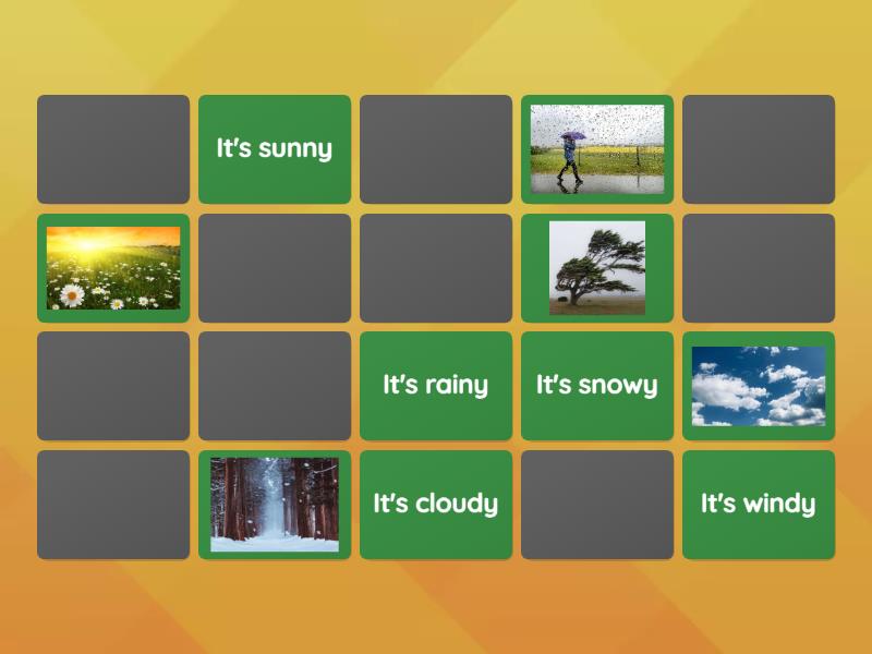 Power Up 2 Unit 6 weather - Matching pairs