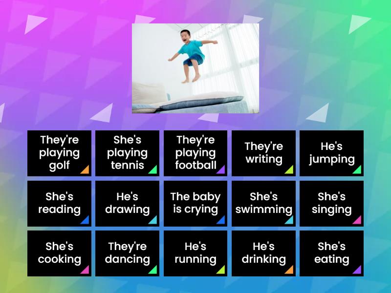 Present Continuous - Find the match