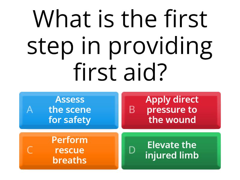 first aid - Quiz