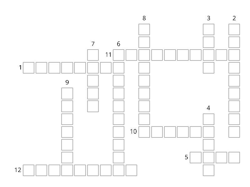 Crucigrama La Naturaleza - Crossword