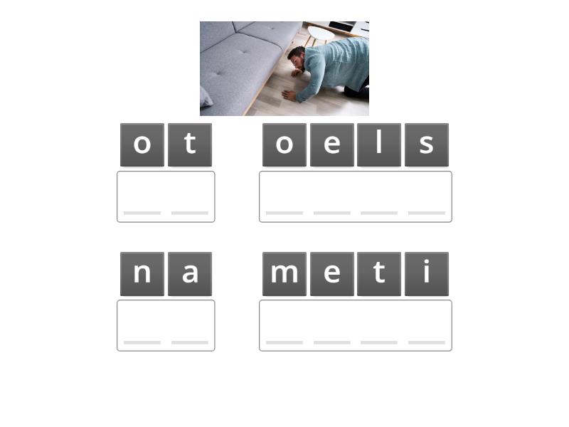 Linguahouse. Losing everyday objects. Exercise 3 - Anagram