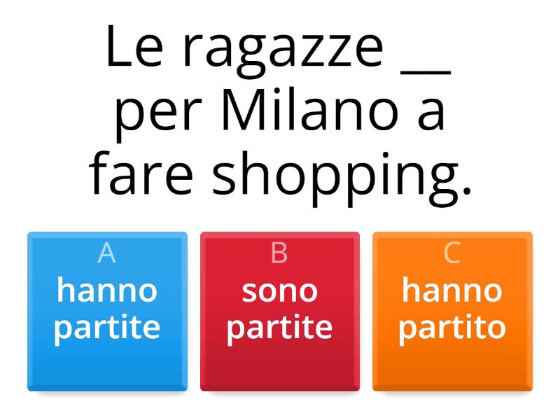 Passato prossimo - avere o essere?_5 - Questionário