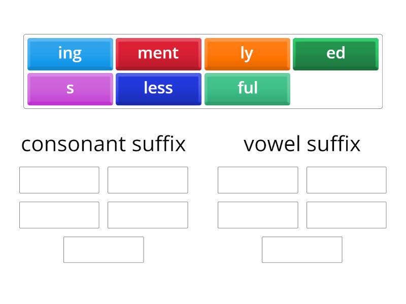 Consonant or Vowel Suffix? 5.3 - Group sort