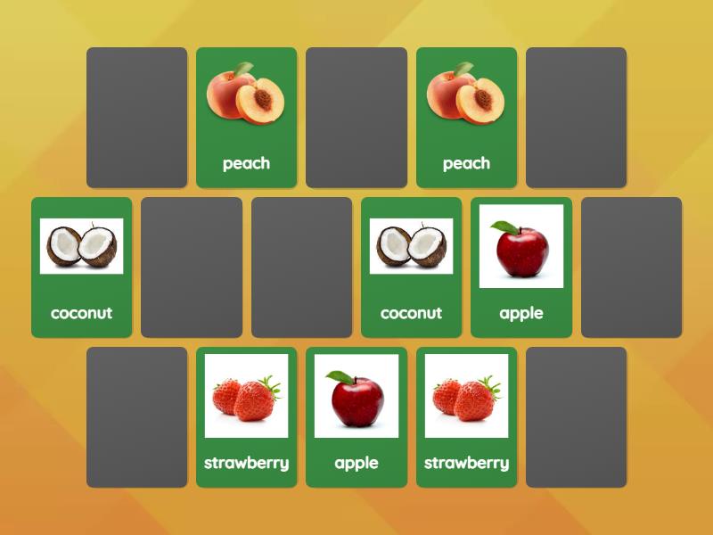 Matching fruit - Matching pairs
