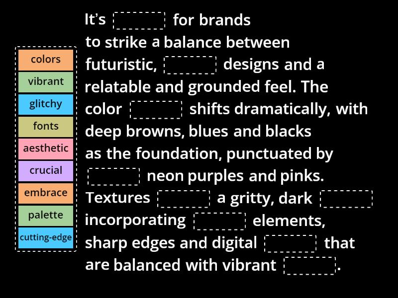 10 graphic design trends- gaps - Complete the sentence