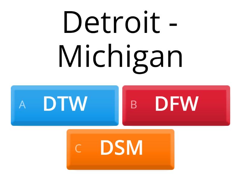 Domestic City Codes Practice 2 - Quiz