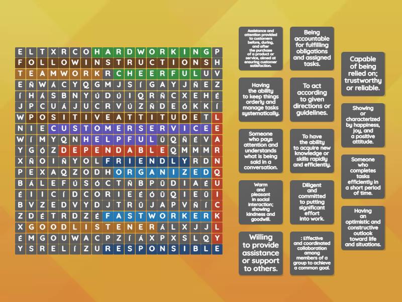 Soft skills - Wordsearch