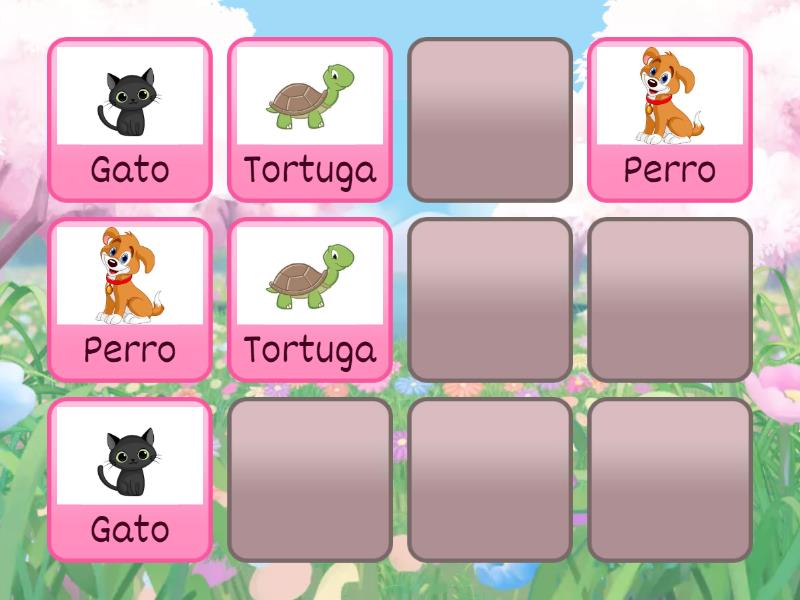 ¡Vamos a jugar! Encuentra los pares de animales - Matching pairs