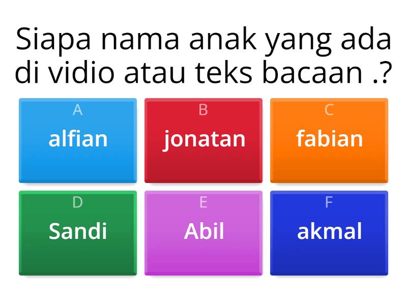 SIAPA NAMA - Quiz