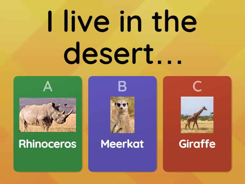 Types Of Habitats - Quiz