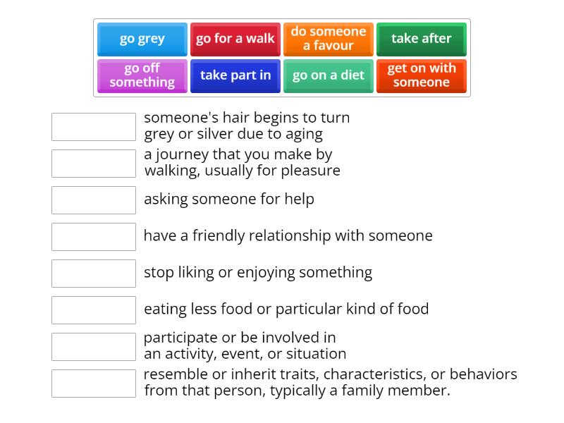 Experssions ( get, go,take, do) - Match up