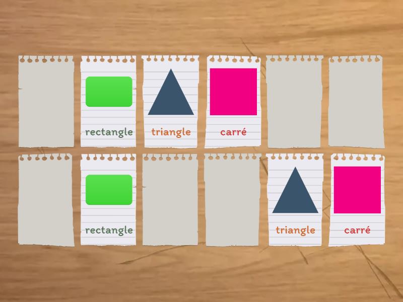 Les formes - Matching pairs