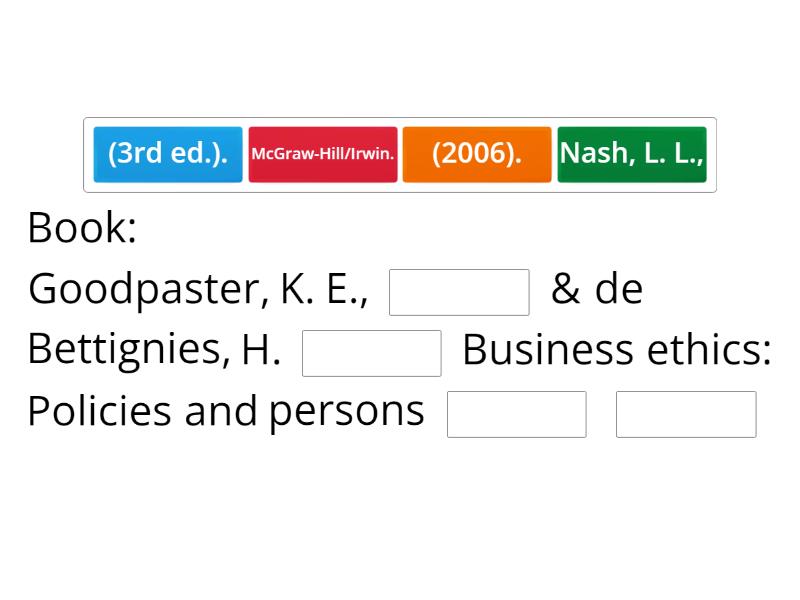 APA Citation -4 - Complete the sentence