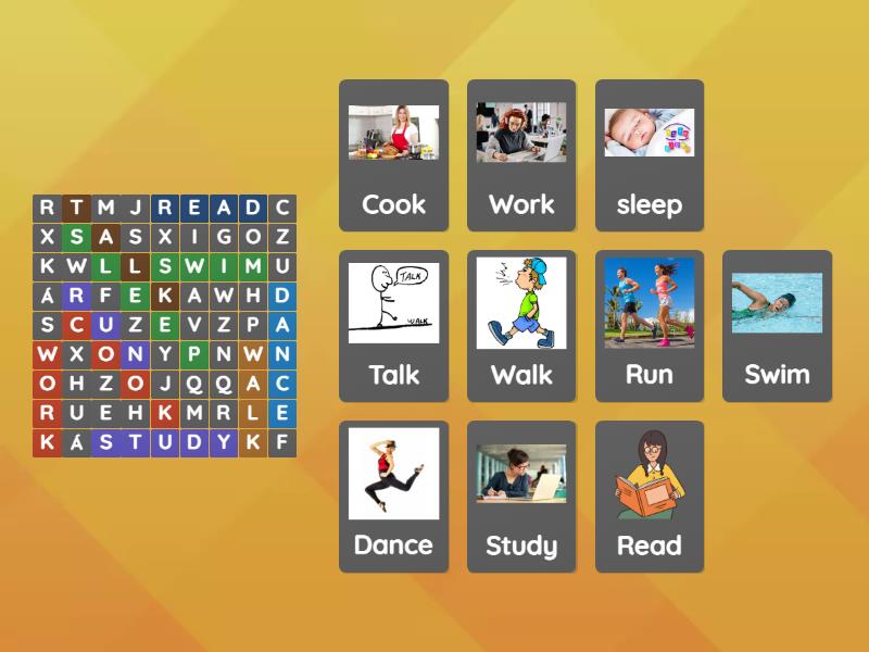 Daily routine - Sopa de letras