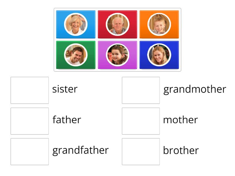 Grade 3 Family Matching Up - Match up