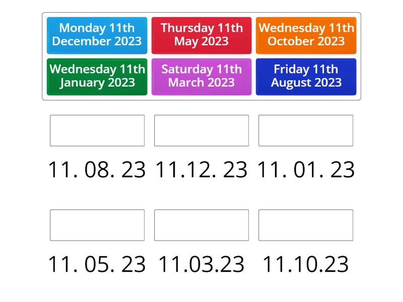 Long and short dates with different months - Match up