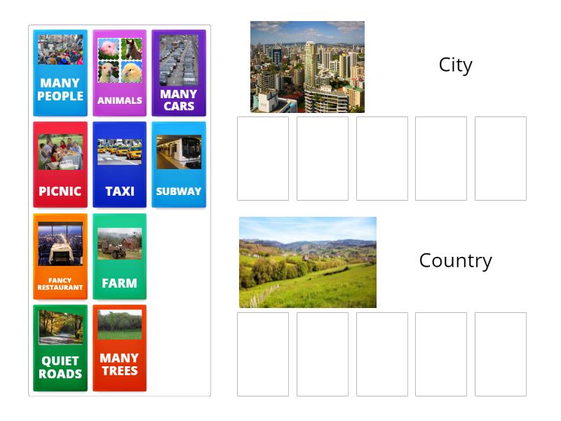 CITY AND COUNTRYSIDE - Group sort