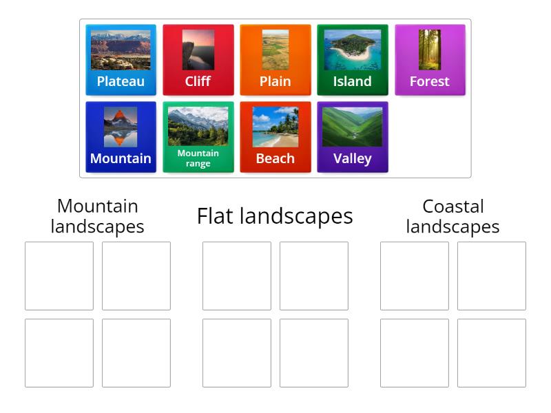 Landscapes and landforms - Group sort