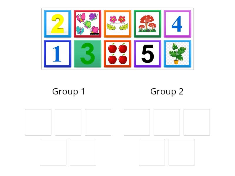 Numeros 1 al 5 - Group sort