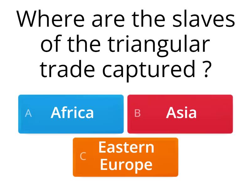 triangular trade quiz - Cuestionario