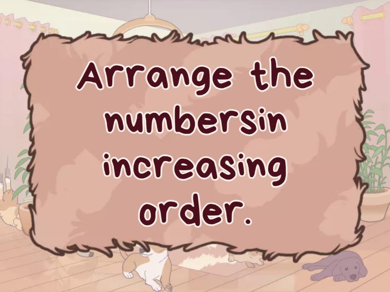 Arrange the numbers - Flash cards