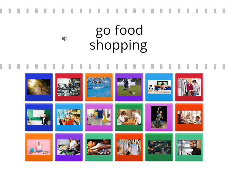 ESOL Free Time Activities - Find the match