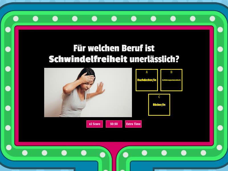 Berufe - Quiz B2 - Gameshow quiz