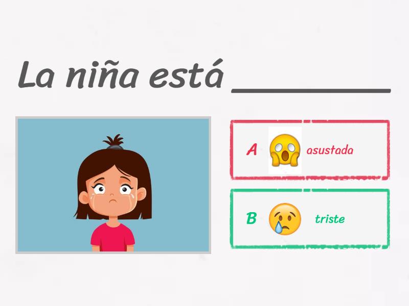 Las emociones (verbo estar: está) - Cuestionario