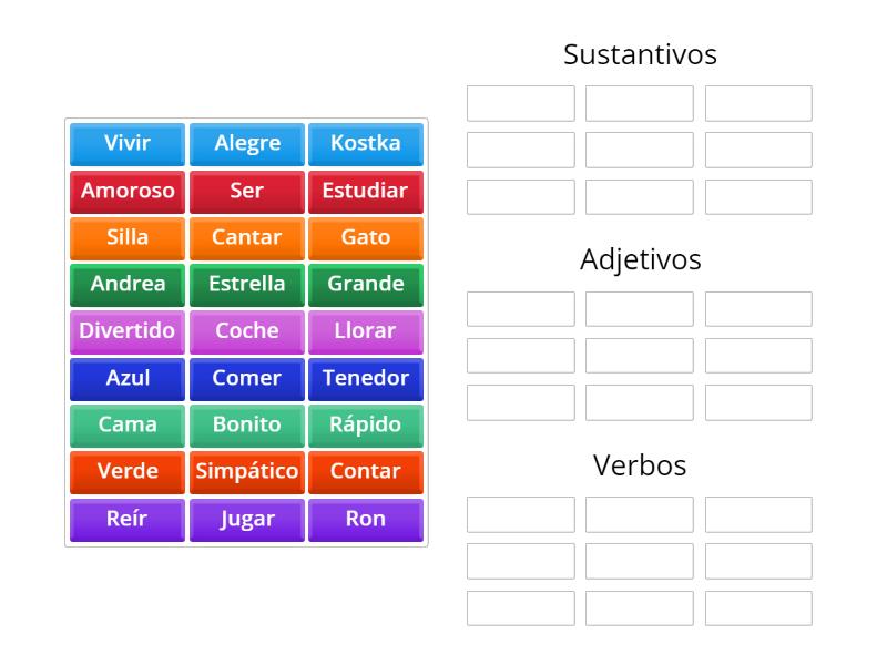 REPASO ClASIFICACIÓN DE PALABRAS - Group sort