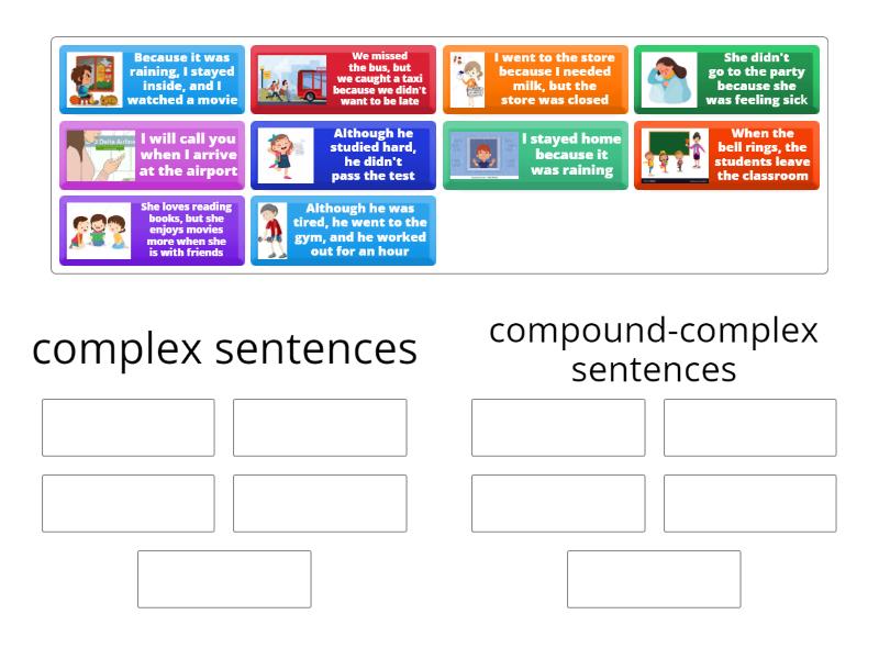 Complex and Compound-Complex Sentences - Group sort