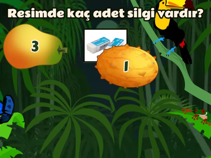 Okul Öncesi Rakamlar-Tekrar - Flying fruit